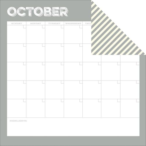 Simple Stories - Life Documented - October Calendar Designer Cardstock ...